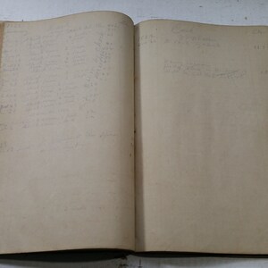 1856 Antique LEDGER Journal Marbled Calligraphy Mercantile General ...