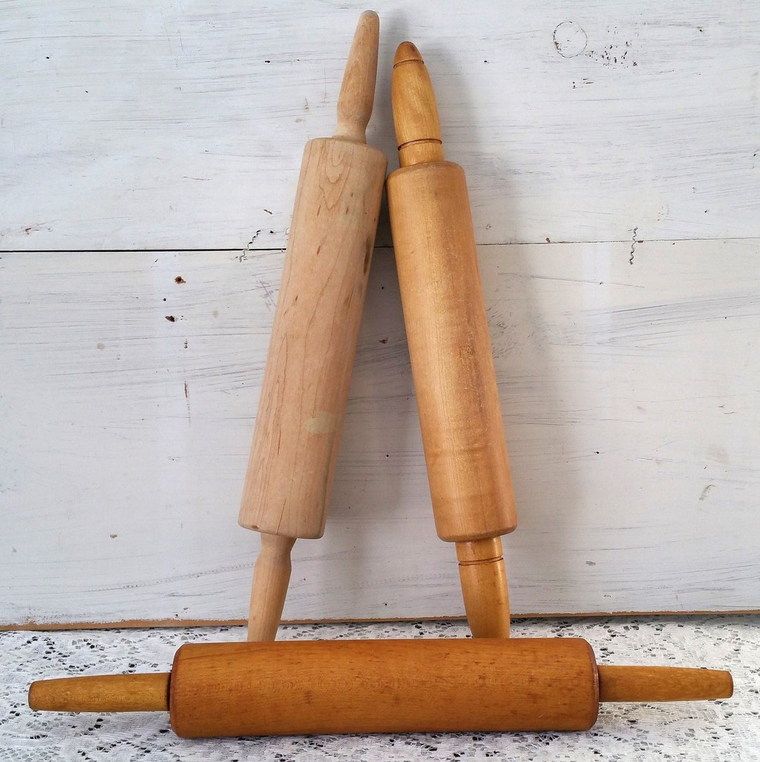 CHOICE Aged Wood Rolling Pin Kitchen Utensil Hanger Decor - Etsy