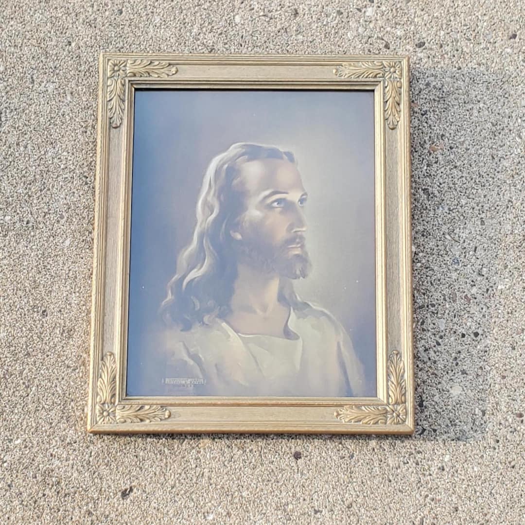 1941 Warner Sallman Jesus Christ Lithograph - Framed Religious Art - Etsy