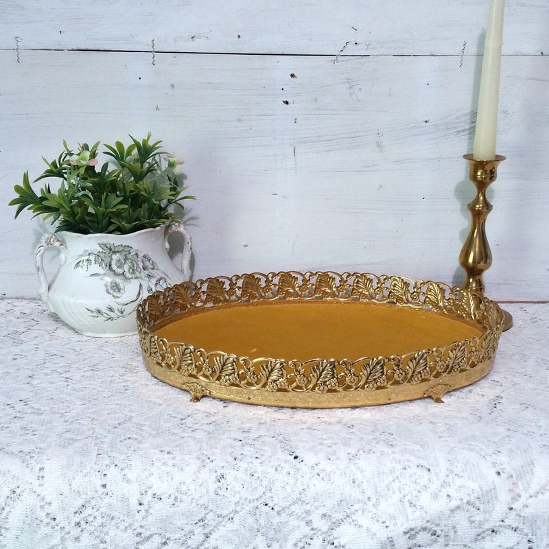 Gold Tray - Etsy