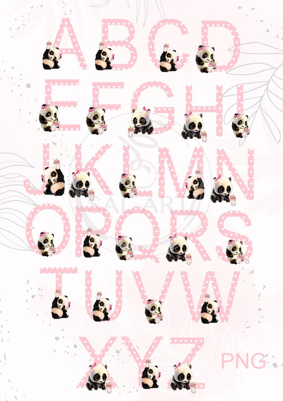 Panda Alphabet Letters