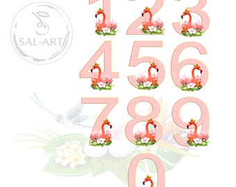 Flamingo Numbers | Etsy