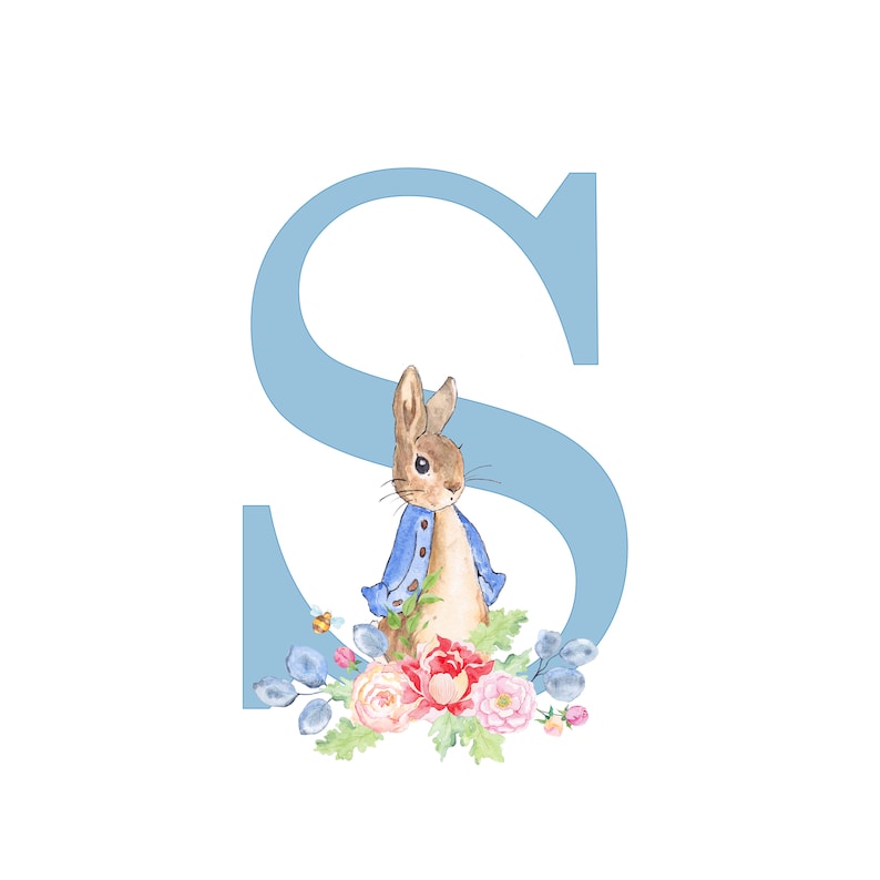 Peter Rabbit Alphabet Digital Download Clipart Letters | Etsy UK