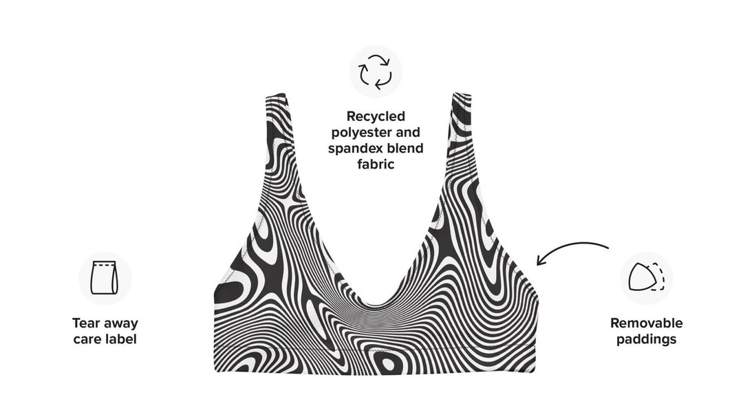 Warped Sultry Top // Eco-friendly Rave & Swim Wear // 2 Piece Bikini ...