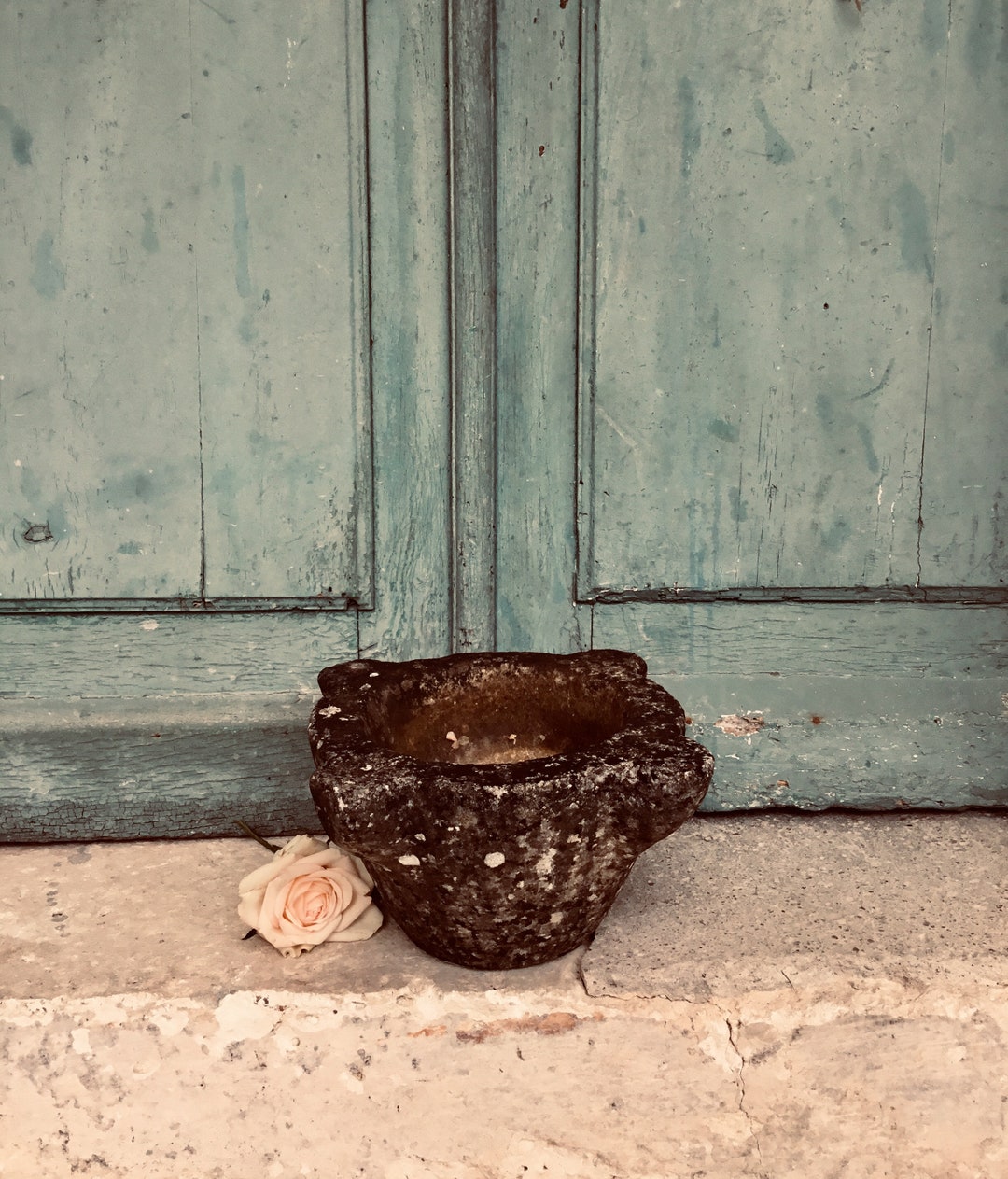 Large Antique French Mortar, a Fabulous Heavy Marble Mortar of Very ...