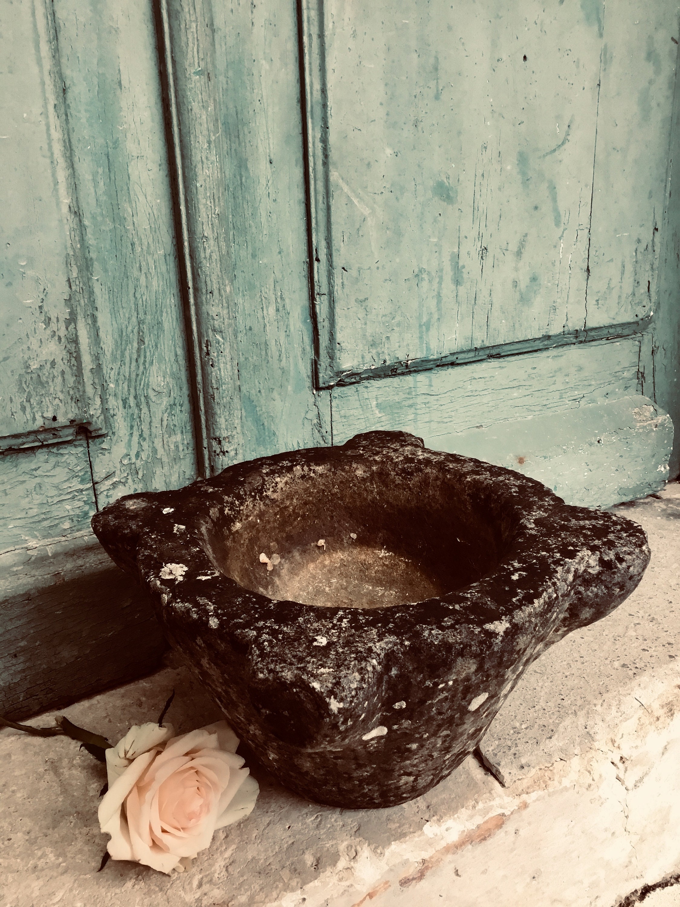 Large Antique French Mortar, a Fabulous Heavy Marble Mortar of Very ...