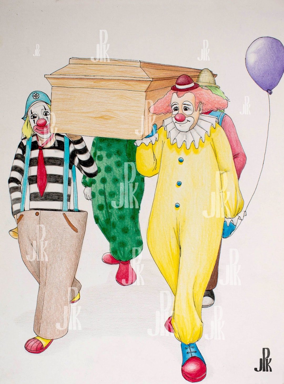 Death of a Clown (9”x12” Art Print) - Etsy