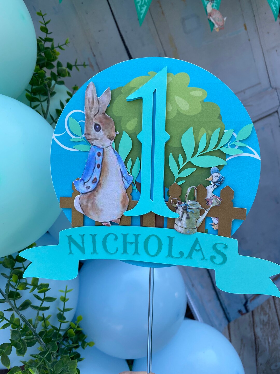 Peter Rabbit Birthday Cake Topper - Etsy