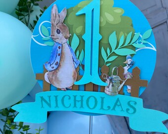 Peter Rabbit Custom Birthday Cake Topper - Etsy