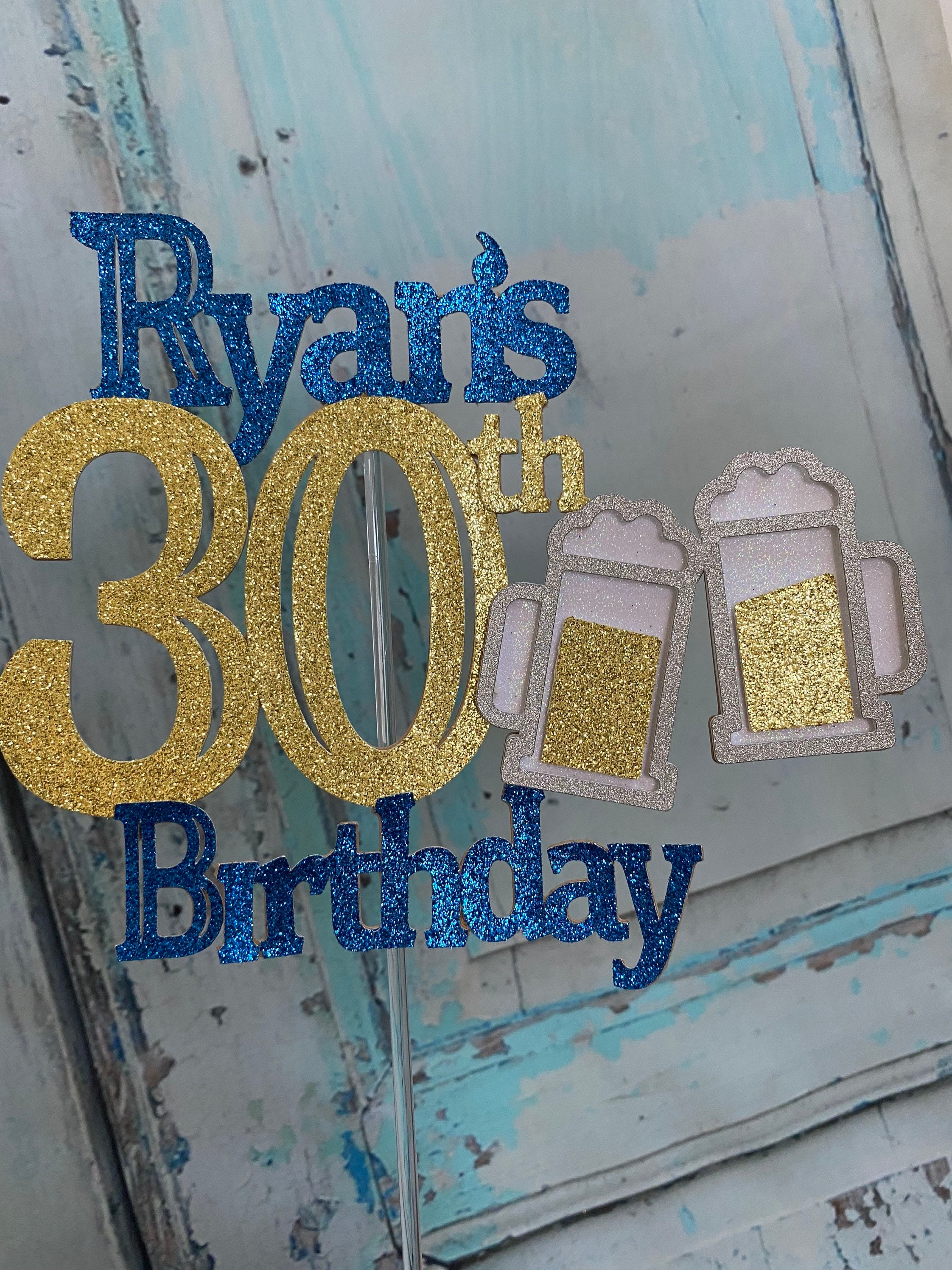 Personalized Beer Birthday Cake Topper - Etsy