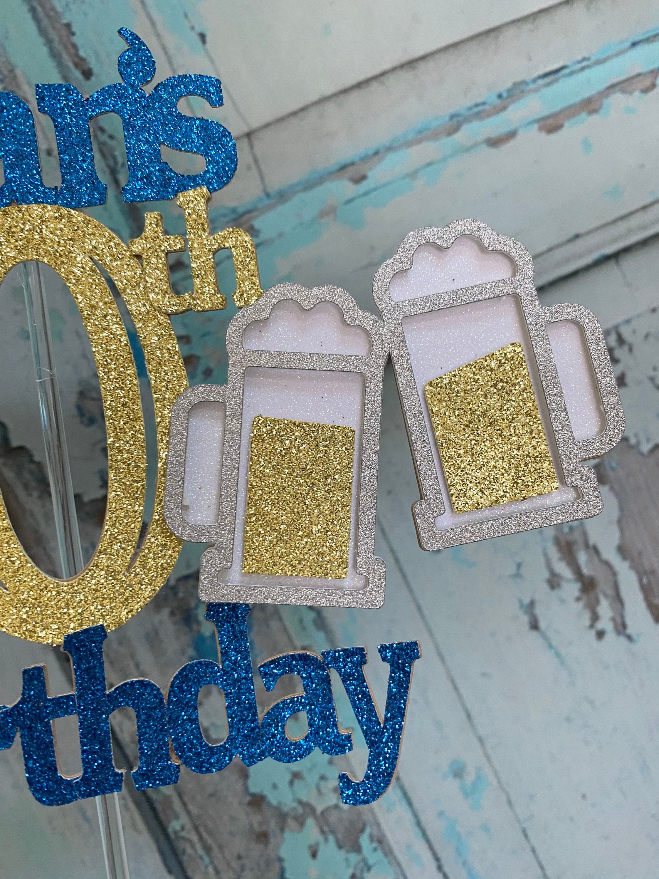 Personalized Beer Birthday Cake Topper - Etsy