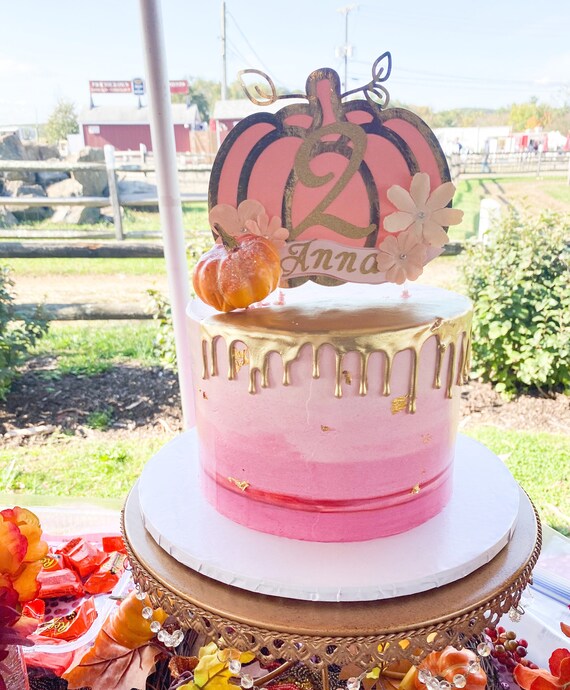 Pumpkin Birthday Theme Cake Topper | Etsy