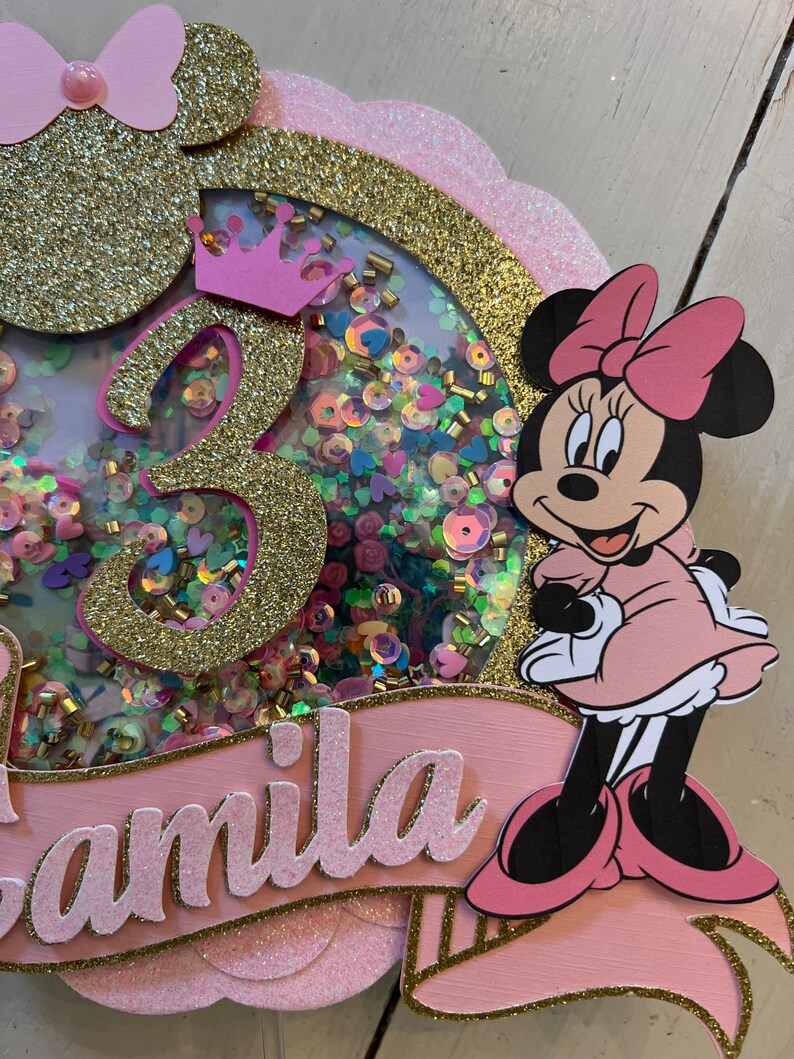 Minnie Mouse Theme Cake Topper Shaker Style - Etsy