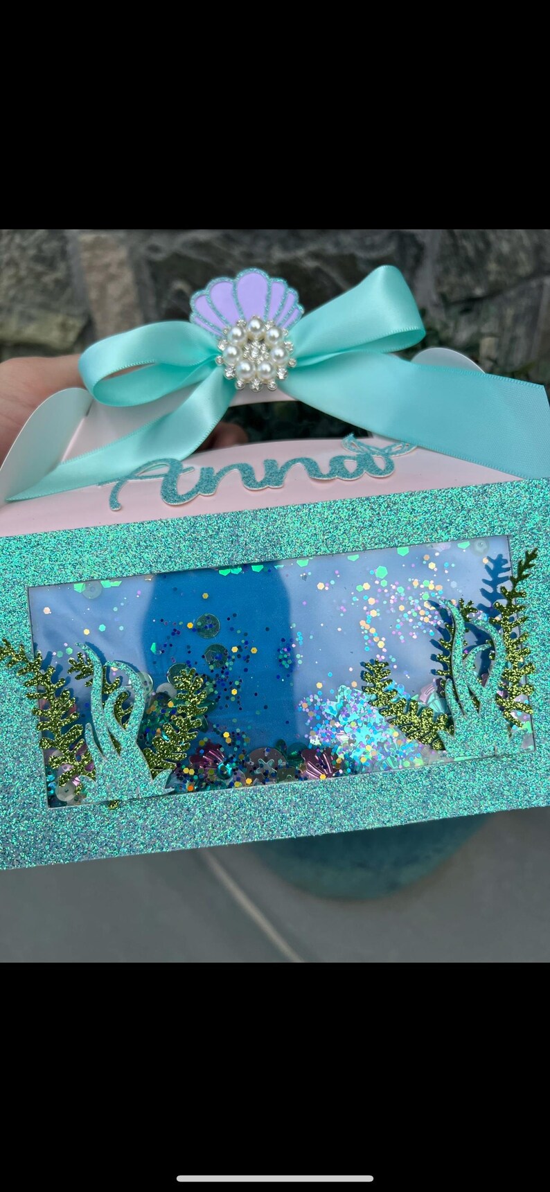 Custom Mermaid Sea Birthday Shaker Gable Boxes - Etsy