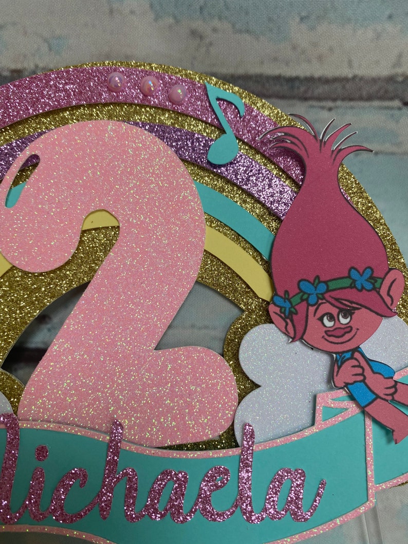 Trolls Custom Cake Topper Personalized - Etsy