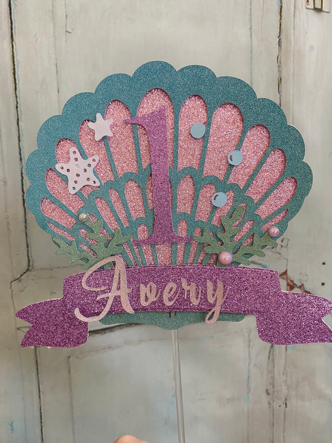 Custom Mermaid Sea Birthday Cake Topper - Etsy