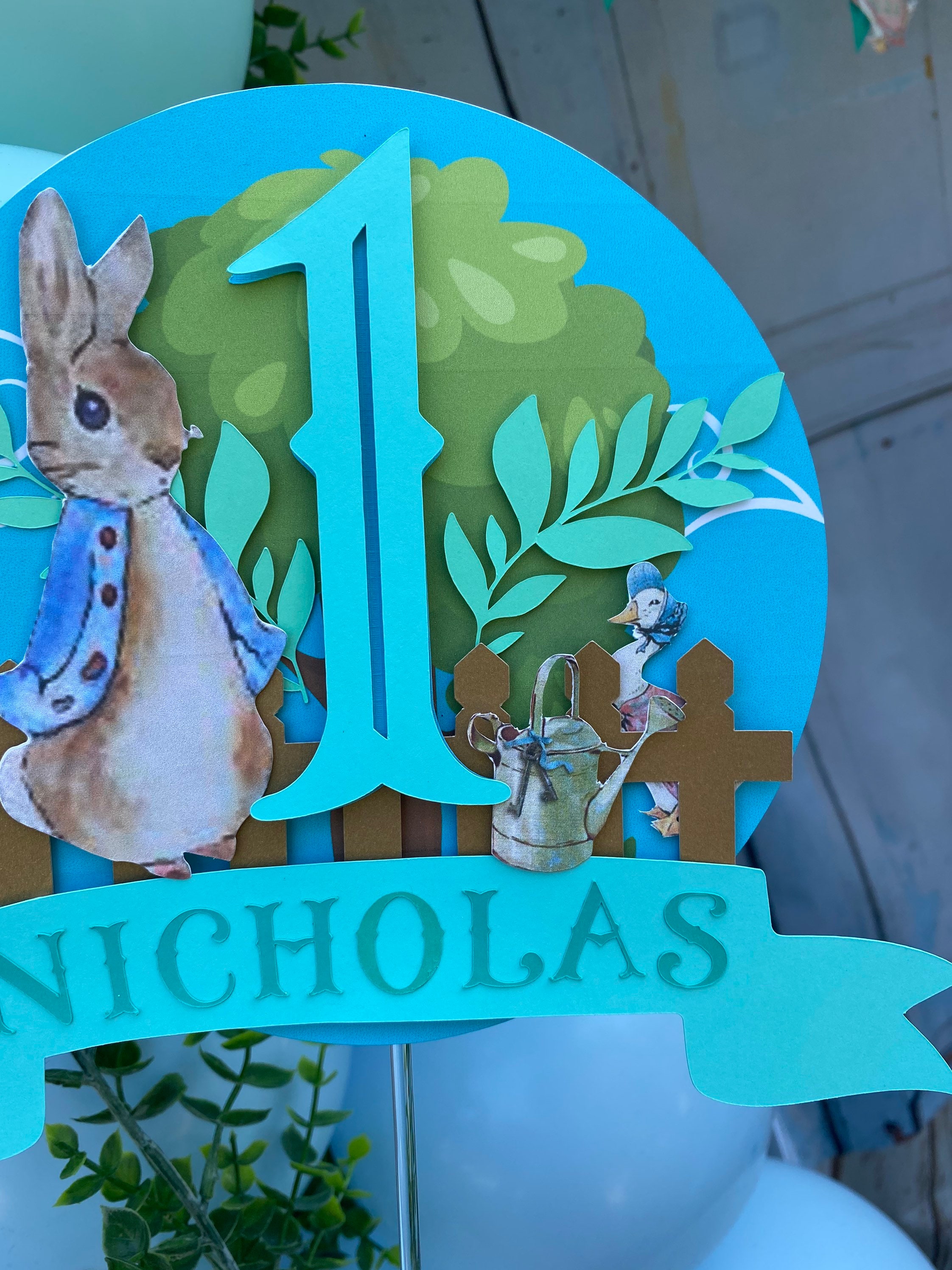 Peter Rabbit Birthday Cake Topper - Etsy