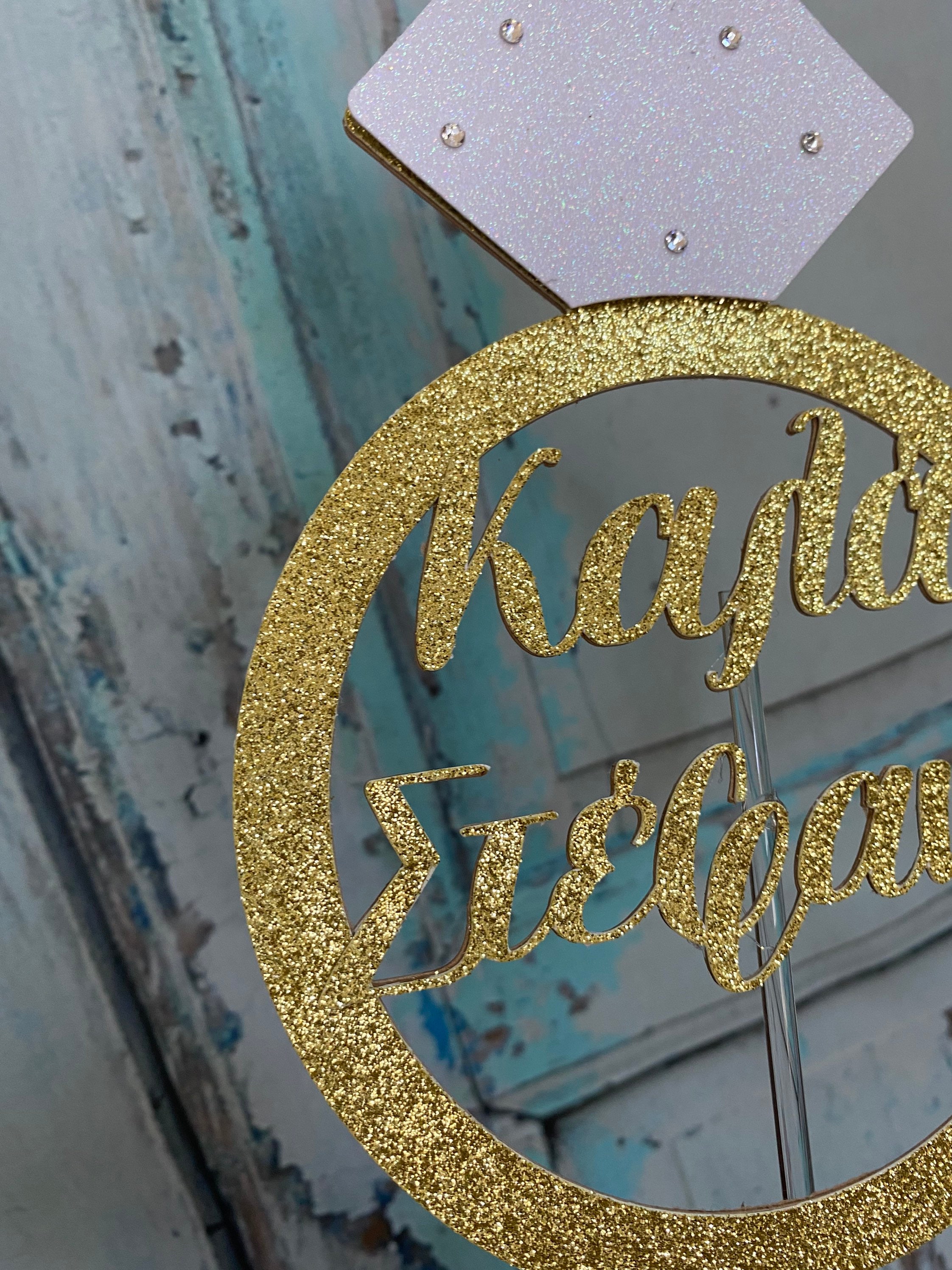 Greek Wedding Engagement Special Cake Topper - Etsy