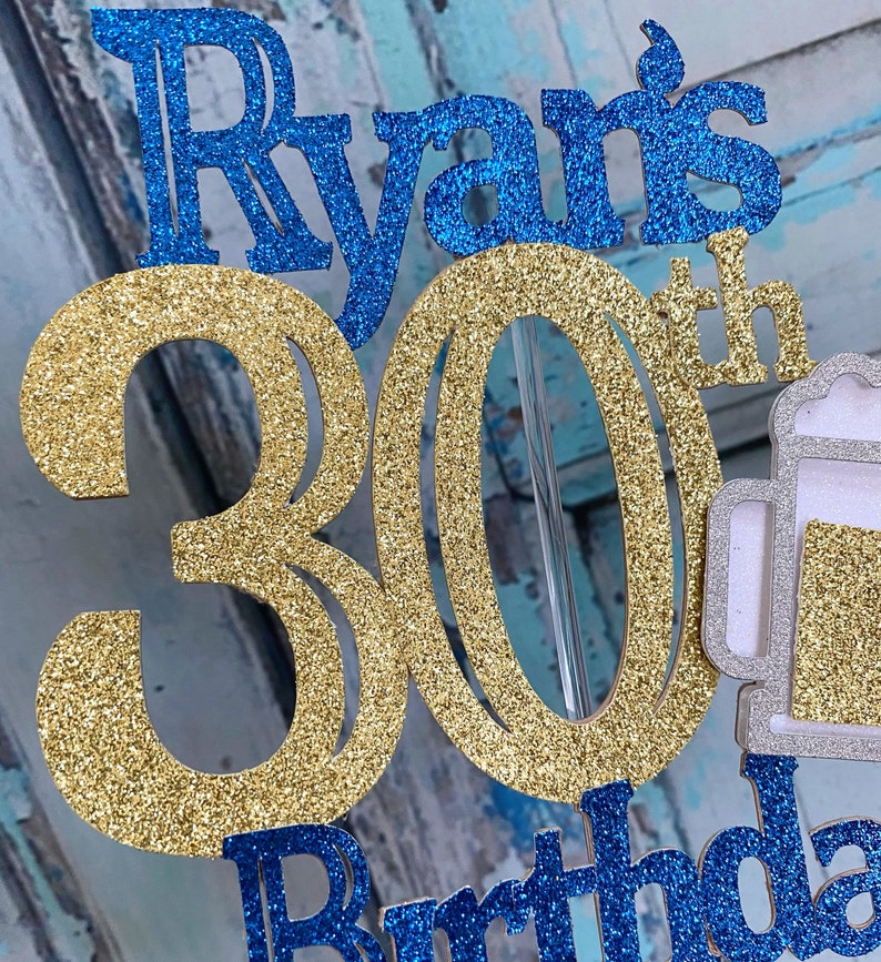 Personalized Beer Birthday Cake Topper - Etsy