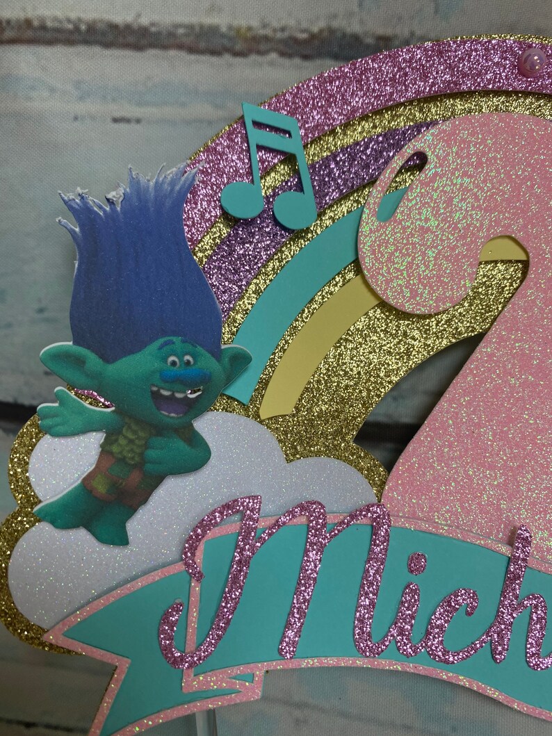 Trolls Custom Cake Topper Personalized - Etsy