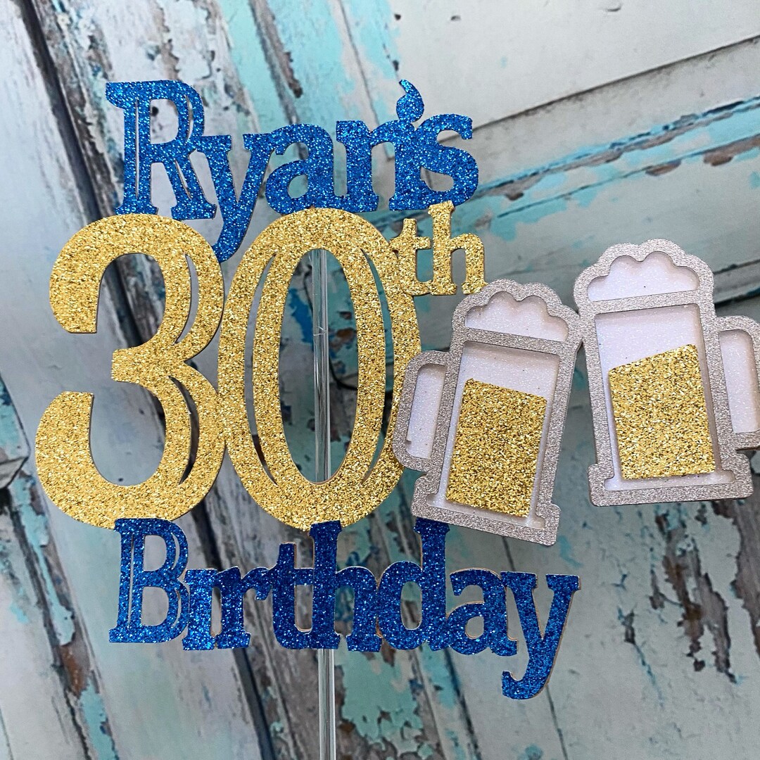 Personalized Beer Birthday Cake Topper - Etsy
