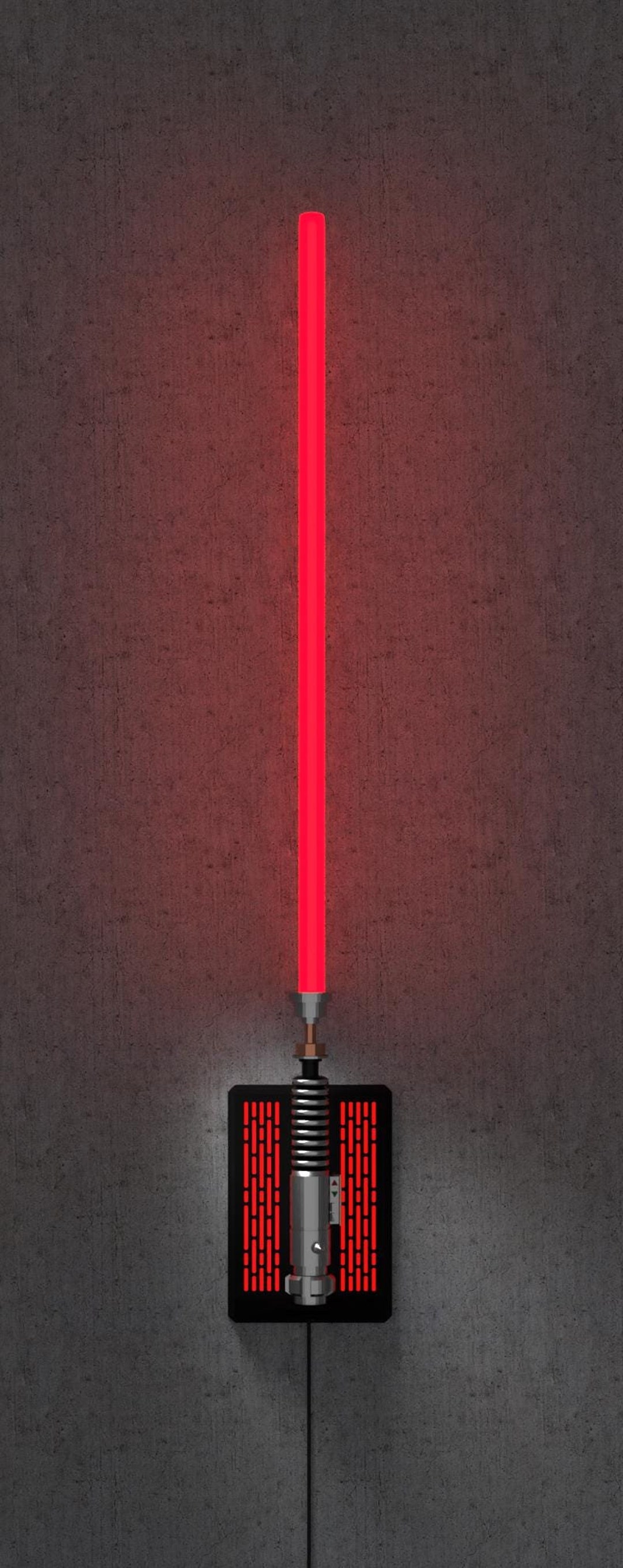 LED Lightsaber Wall Mount | Multicolor | Vertical | 4 Designs | Fits ...