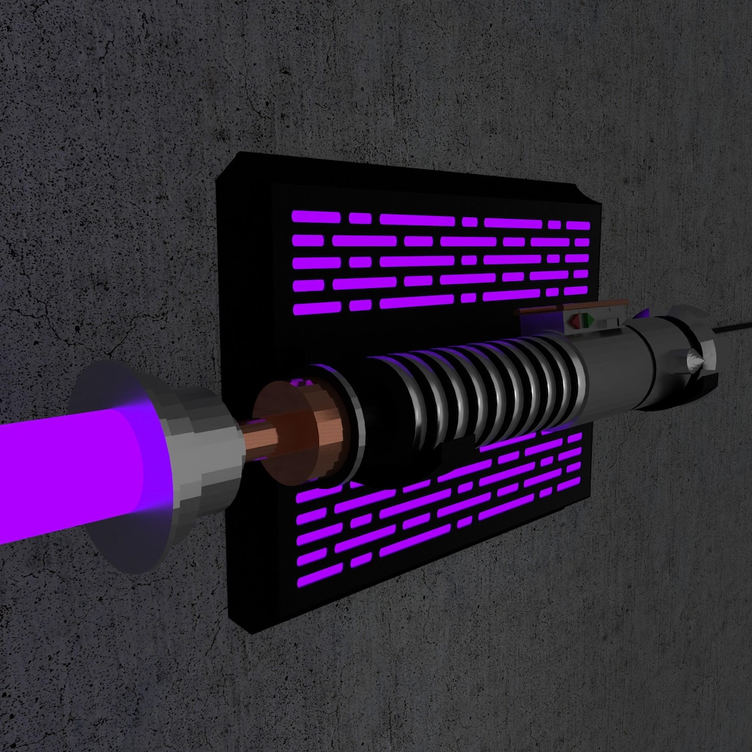 LED Lightsaber Wall Mount | Horizontal | 4 Designs | Fits All ...