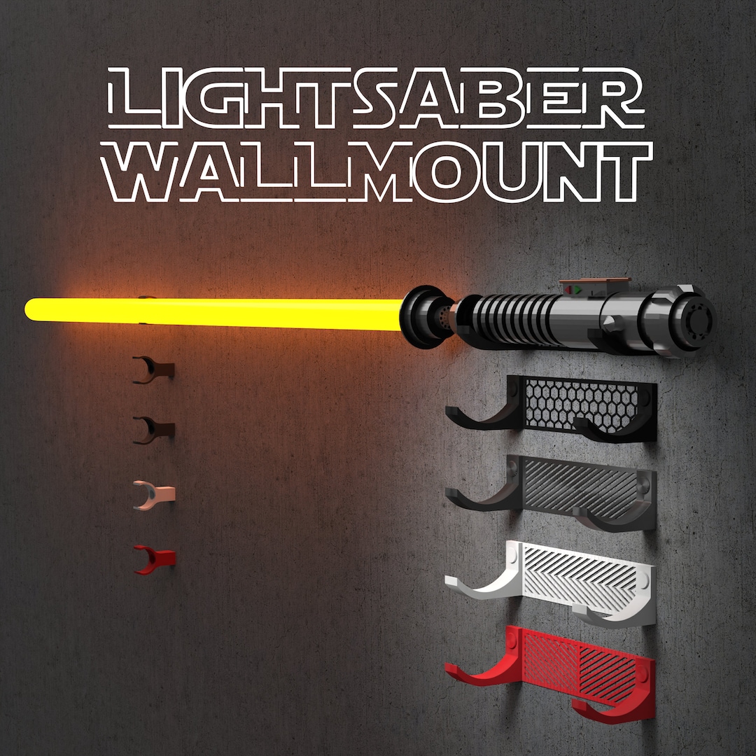 Lightsaber Wall Mount | 4 Colors & Designs | Suitable for All ...