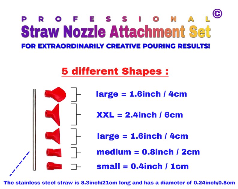 Professional Stainless Steel Straw Blow Nozzles Set of 5 - Etsy