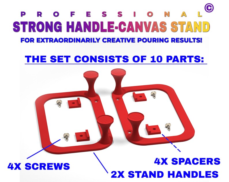 Professional HANDLE CANVAS STAND With Spacers Set of 2 for - Etsy