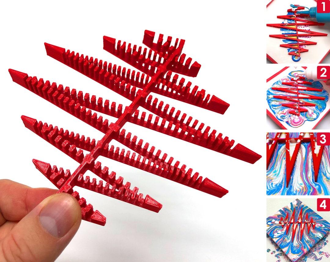 Acrylic Pouring Tool - JAGGED LIGHTNING - for Extraordinary Pouring ...