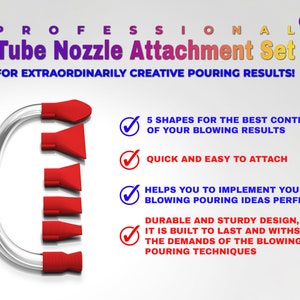 Professional Tube-nozzles Attachment Set of 5 | Suitable for Acrylic ...
