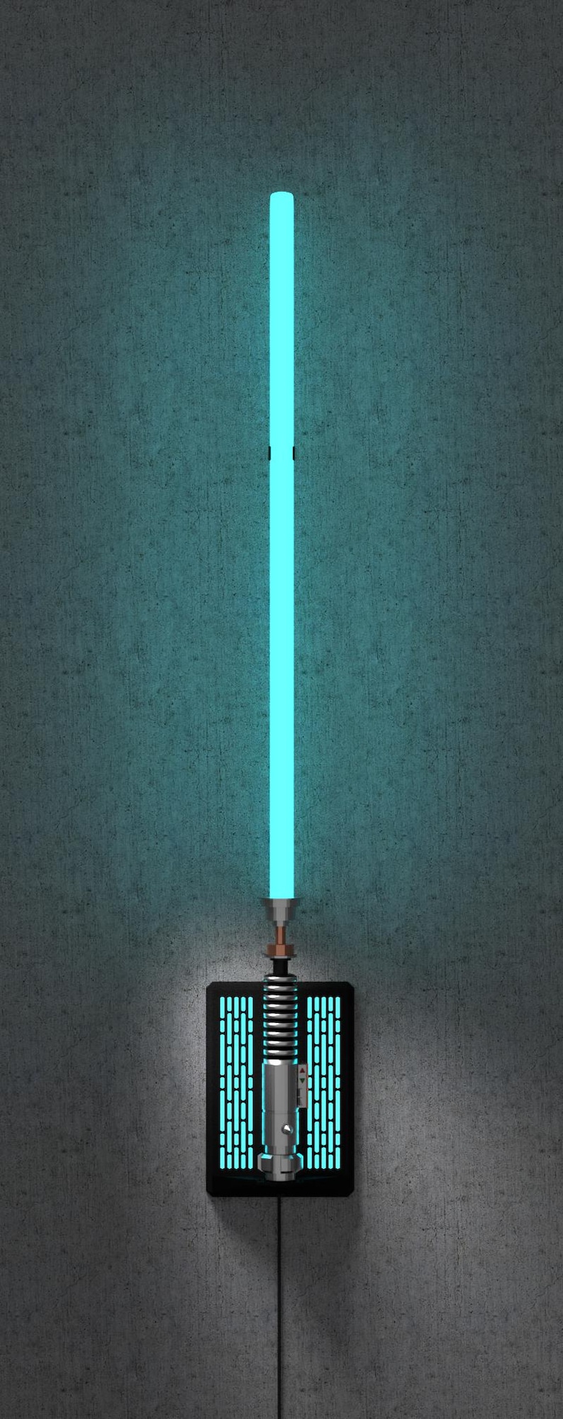 LED Lightsaber Wall Mount | Multicolor | Vertical | 4 Designs | Fits ...