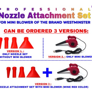 Professional Mini Blower NOZZLE ATTACHMENT Set of 4 for - Etsy
