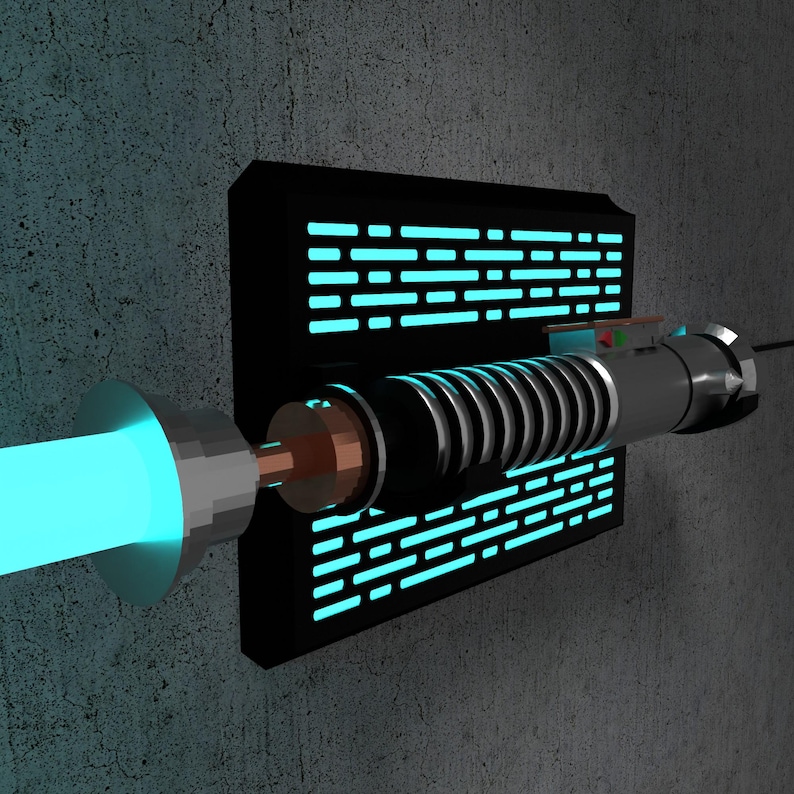 LED Lightsaber Wall Mount | Horizontal | 4 Designs | Fits All ...