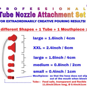Professional Tube-nozzles Attachment Set of 5 | Suitable for Acrylic ...