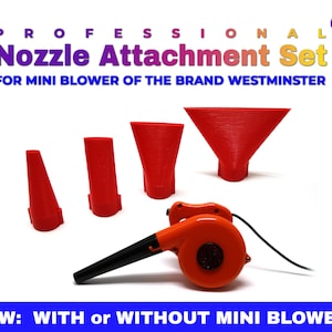 Professional Mini Blower NOZZLE ATTACHMENT | Set of 4 | for the ...