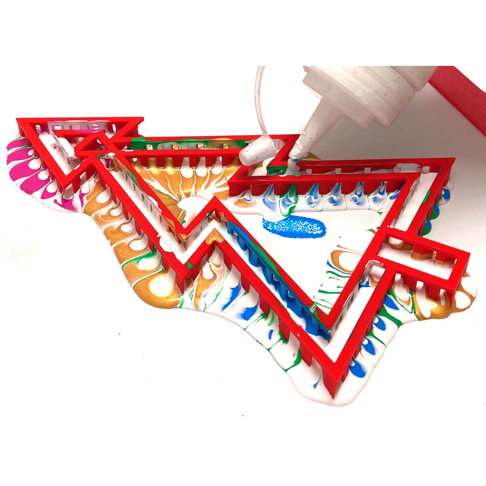 Acrylic Pouring Tool - CHRISTMAS TREE - Red - for Extraordinary Pouring ...