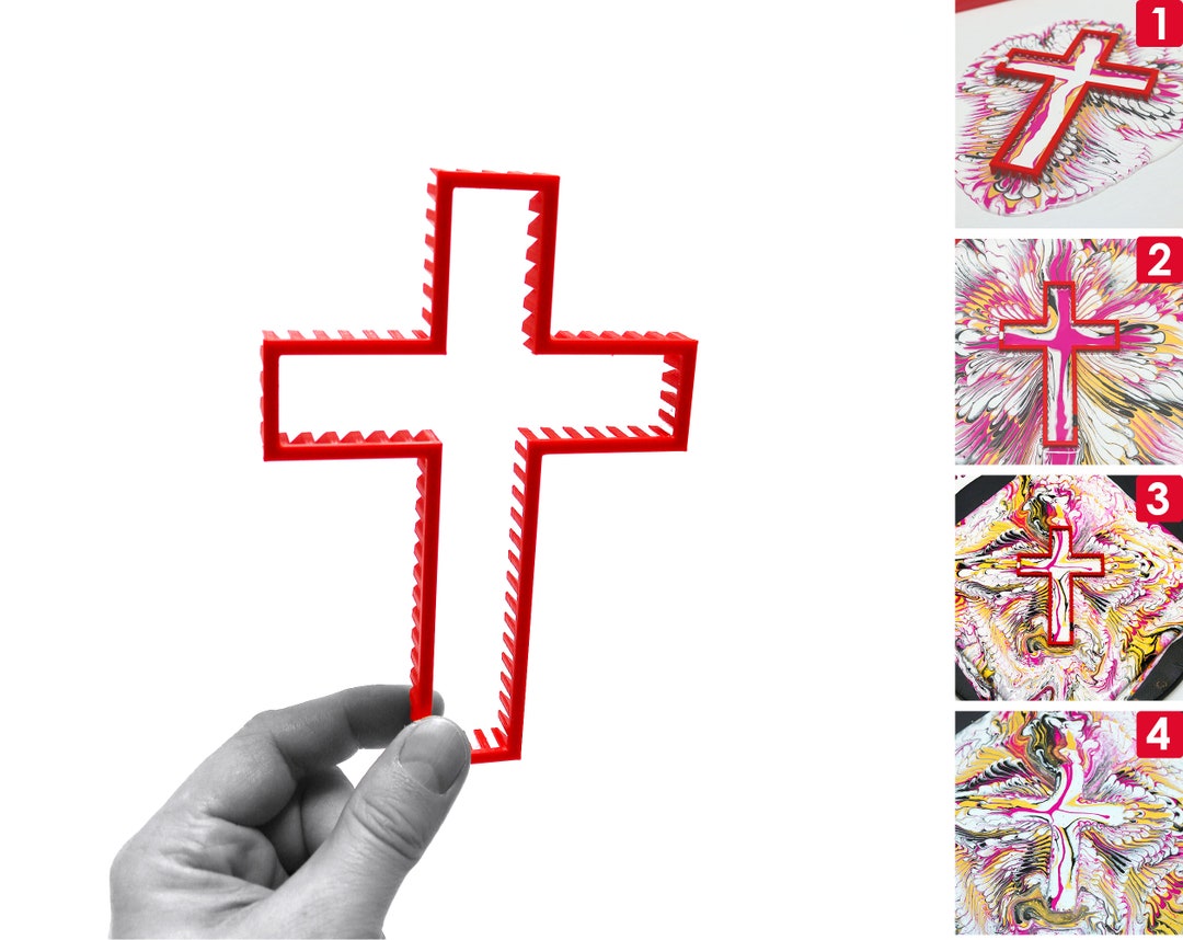 Acrylic Pouring Tool - Christian Cross - for Extraordinary Pouring ...