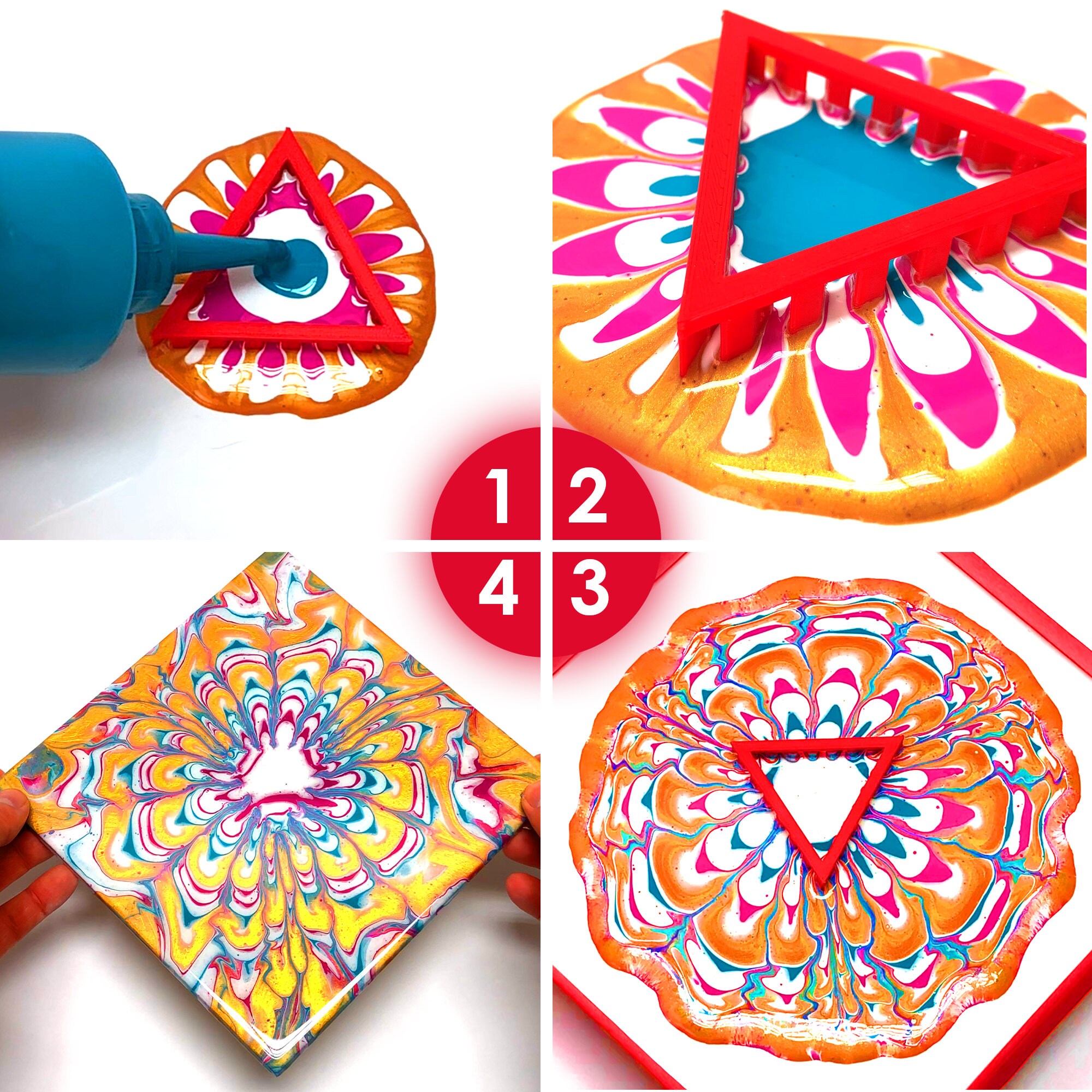 Triangle Acrylic Pouring Tool for Extraordinary Flower - Etsy