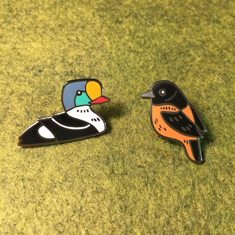 King Eider Duck Enamel Pin - Etsy