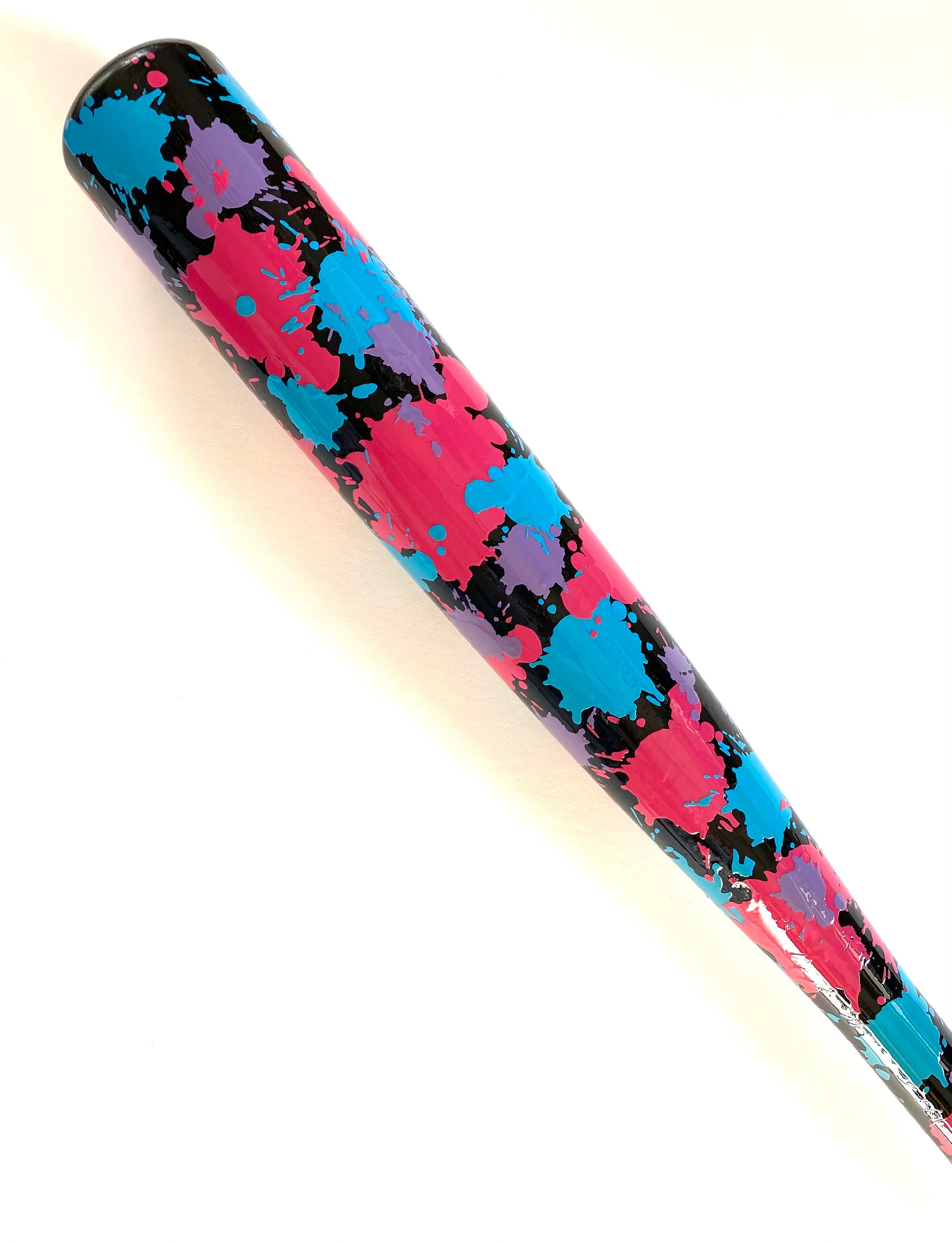 Custom Splatter Paint Baseball or Softball Bat: Personalized Wood Bat ...