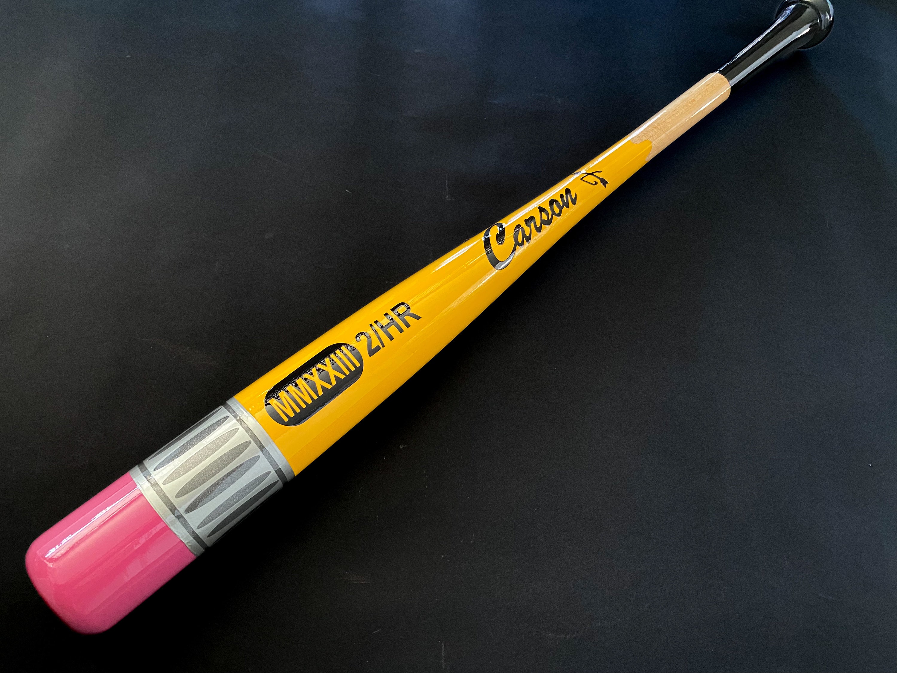 Custom Pencil Design Baseball or Softball Bat: Personalized Wood Bat - Etsy