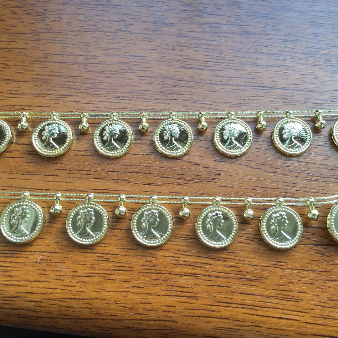 GOLD COIN TRIMMING 15MM X 1 Metre - Etsy