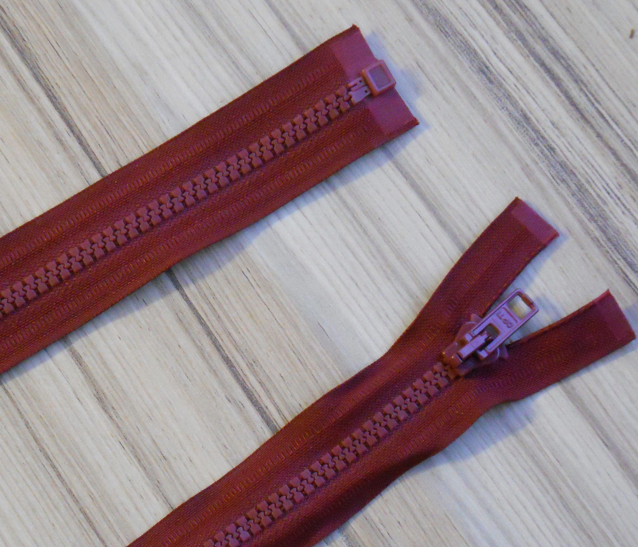 Lots of Colours & Lengths of CHUNKY PLASTIC ZIPS - Etsy UK