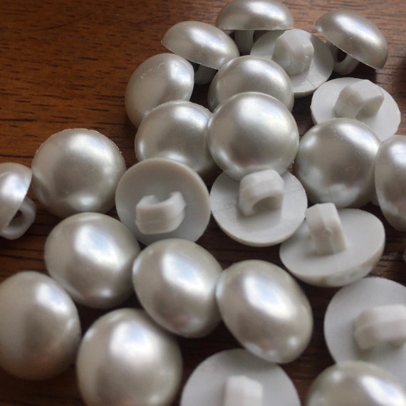 White Pearl Shank Buttons X 10 - Etsy
