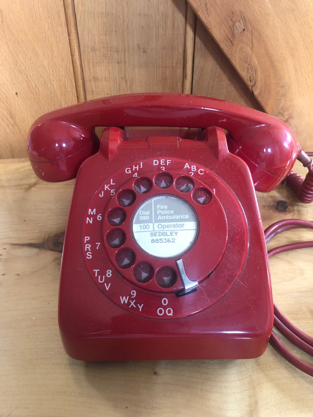 Vintage Telephone Vibrant Red in Colour From a by Gone Age, but Would ...