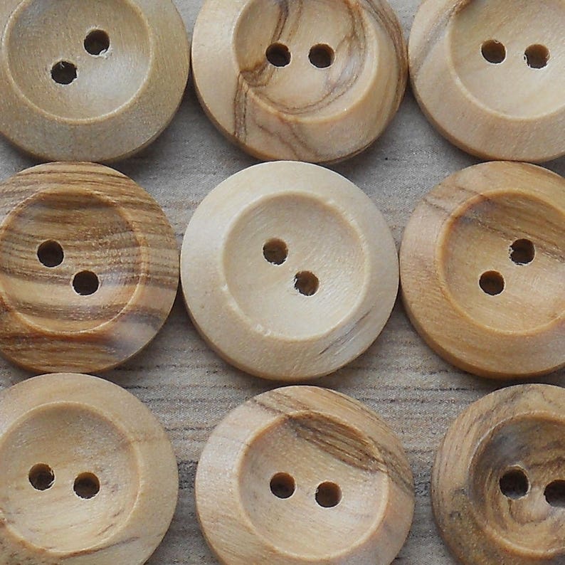 2-Hole Natural Wooden Buttons x 10 Pack. From 14mm 1/2 | Etsy