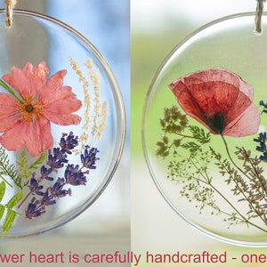 Grief Memorial Gift Personalized Flower Heart Token, Sympathy Gift Loss ...