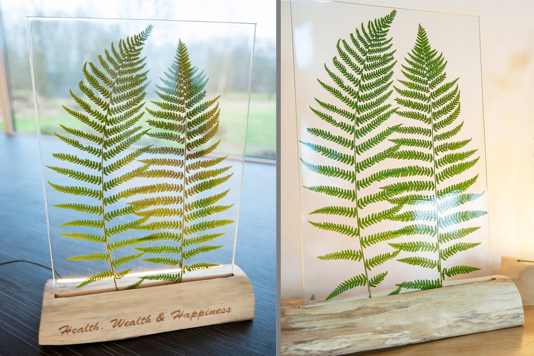 Gift for Mom on Birthday, Fern Light Table Lamp, Gift for Her Wood ...